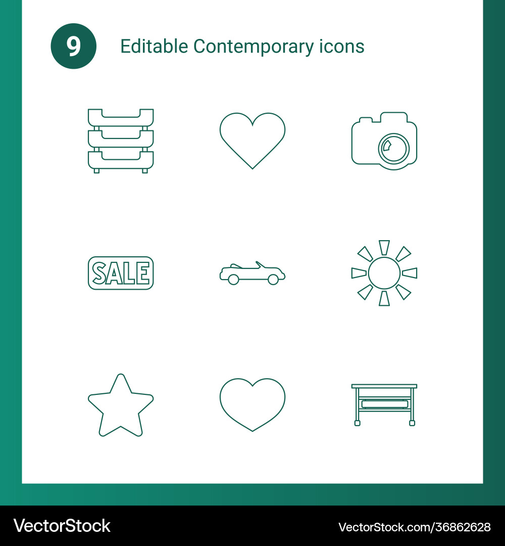 Contemporary icons Royalty Free Vector Image - VectorStock