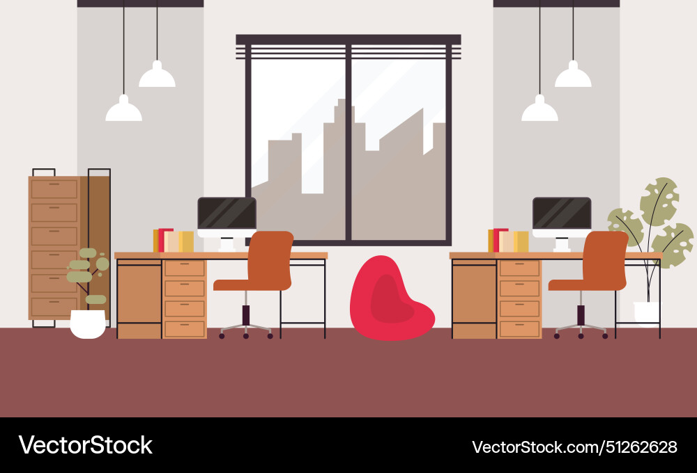 Creative and modern workplace Royalty Free Vector Image