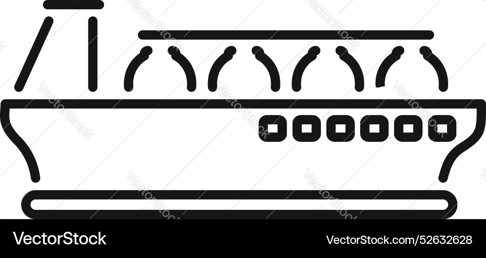 Cruise ship sailing on water with passengers Vector Image