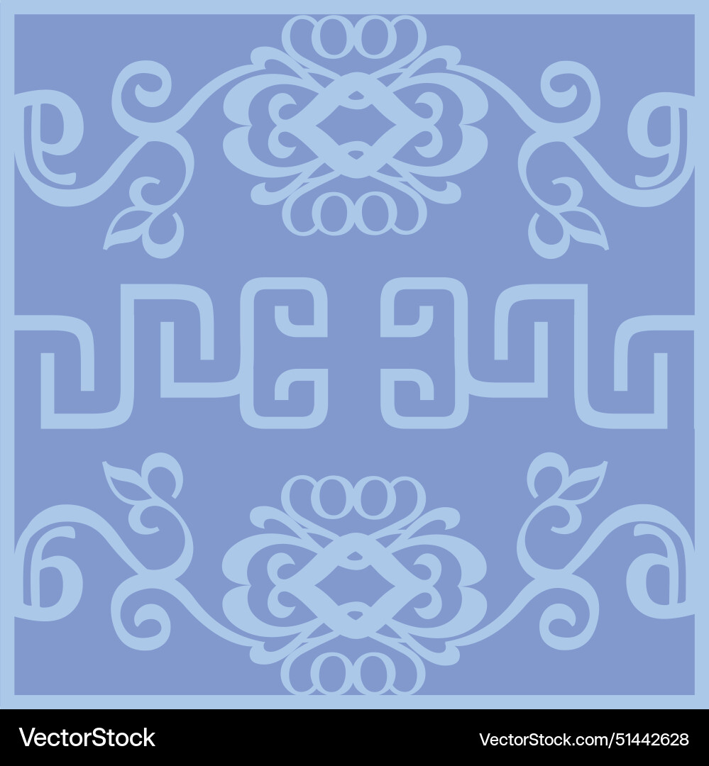 Floral background blue Royalty Free Vector Image