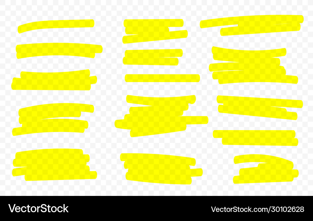 Marker lines highlighter brush hand drawing Vector Image