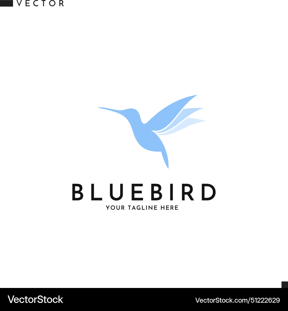 Abstract hummingbird logo Royalty Free Vector Image