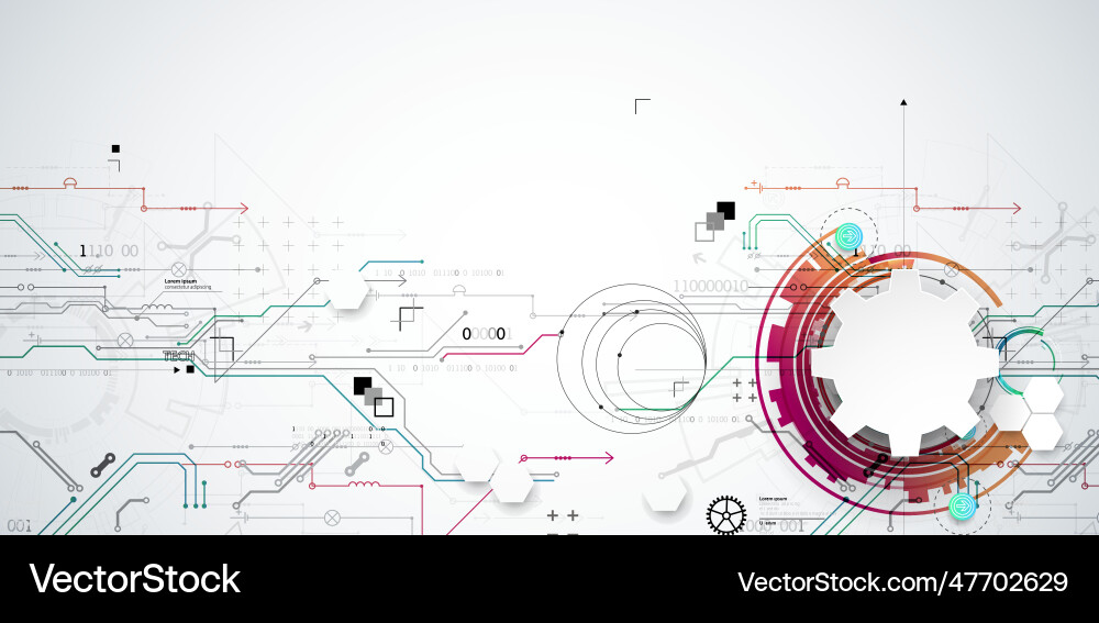Abstract technology concept circuit board high Vector Image