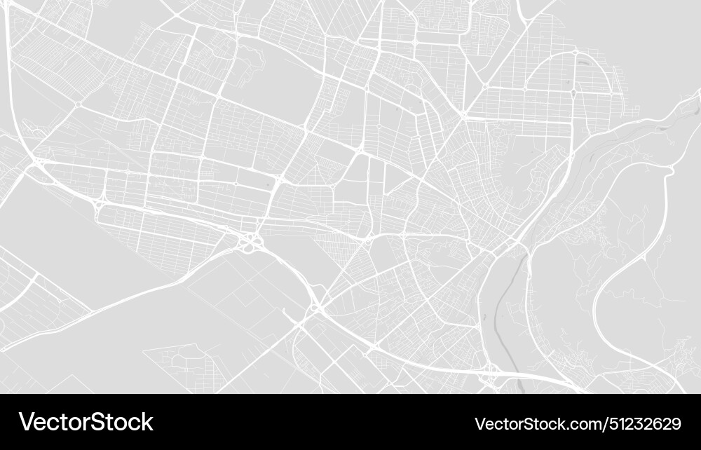 Background karaj map iran white and light grey Vector Image