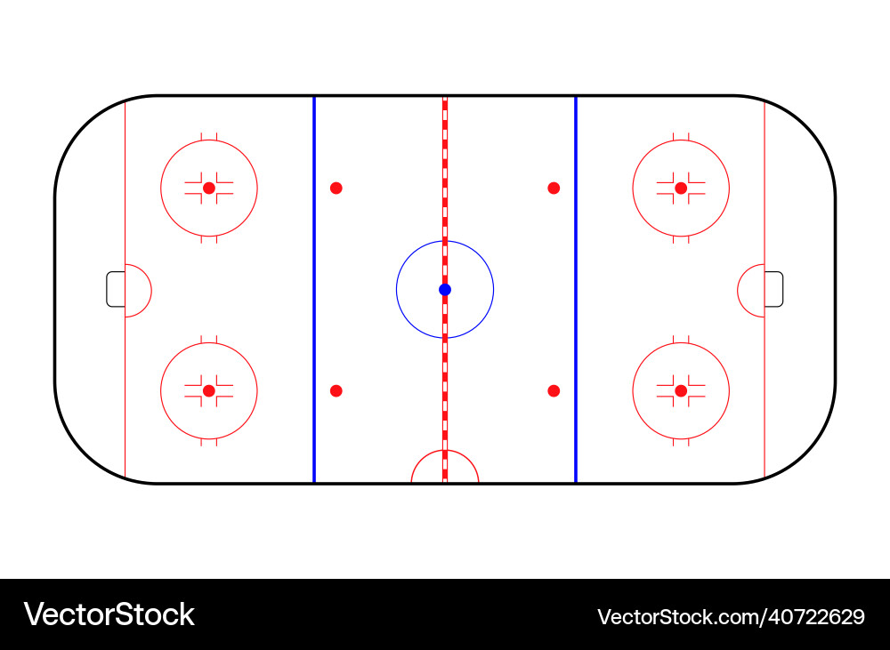 Ice Hockey Rink Diagram Royalty Free Vector Image