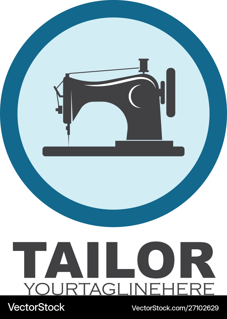 Sewing machine icon logo Royalty Free Vector Image