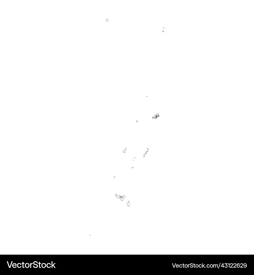Tonga country map outline Royalty Free Vector Image