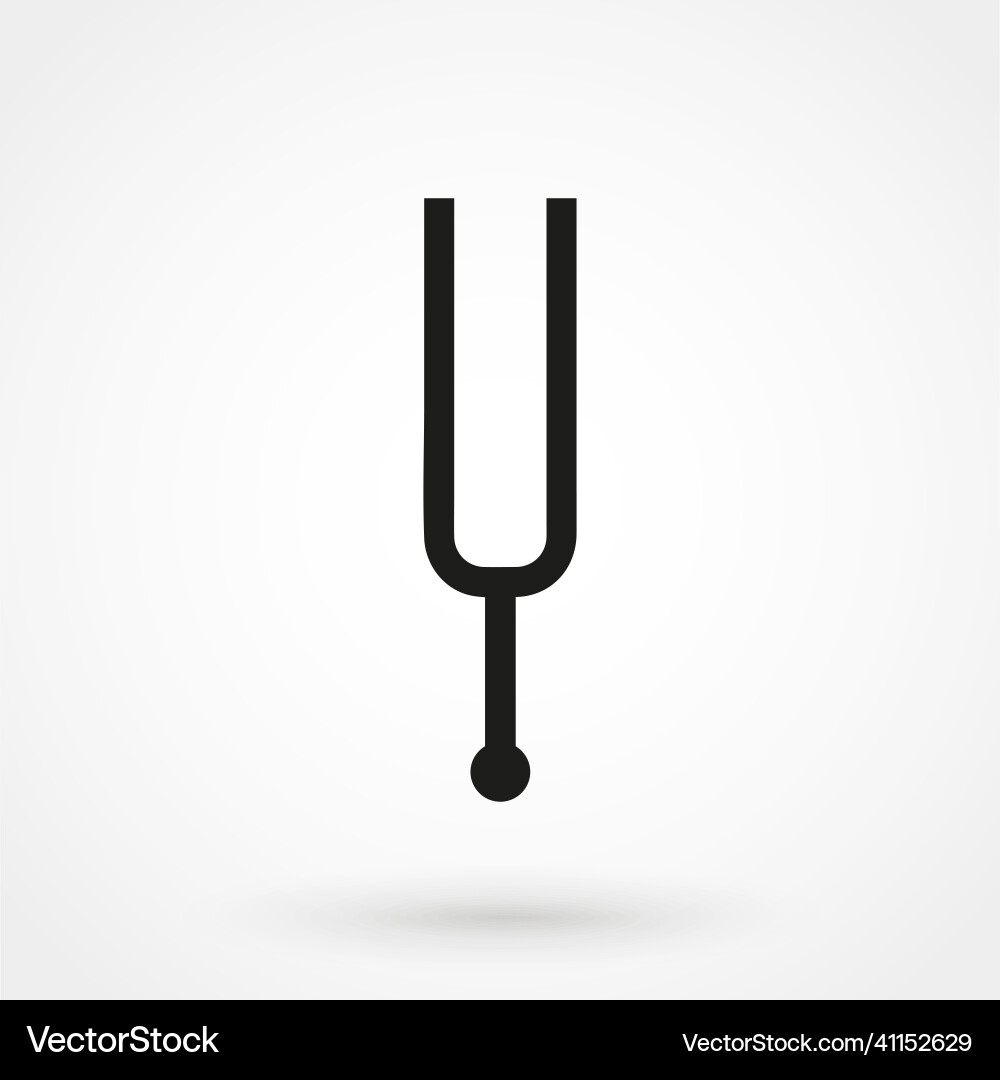 Tuning Fork Icon - Musical Measurement Royalty Free Vector
