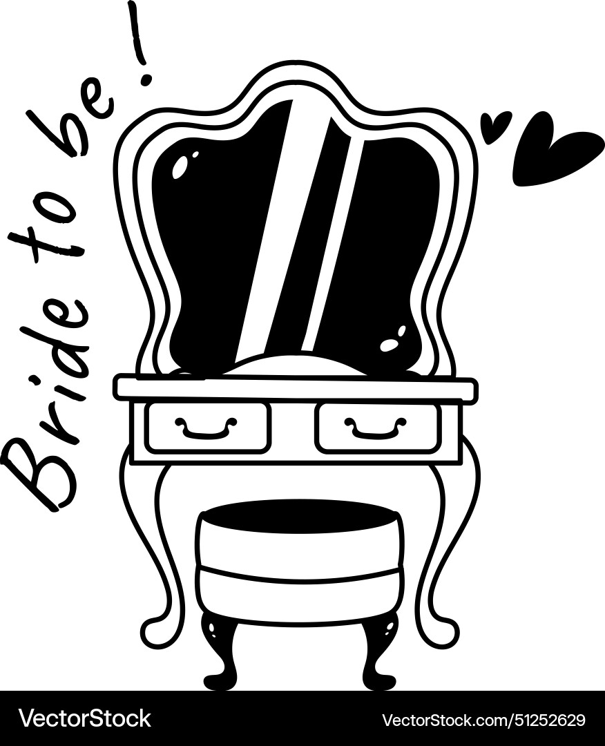 Vanity table Royalty Free Vector Image - VectorStock