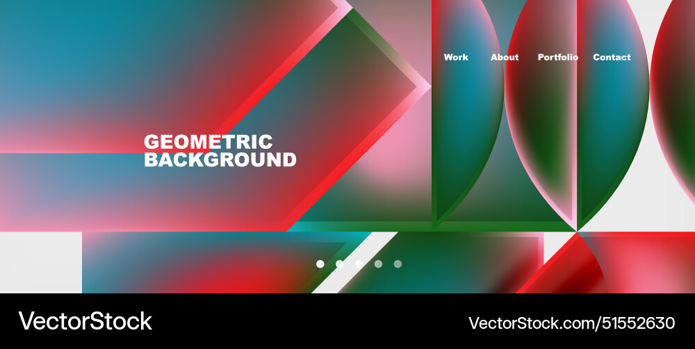 Abstract geometric shapes web design page Vector Image