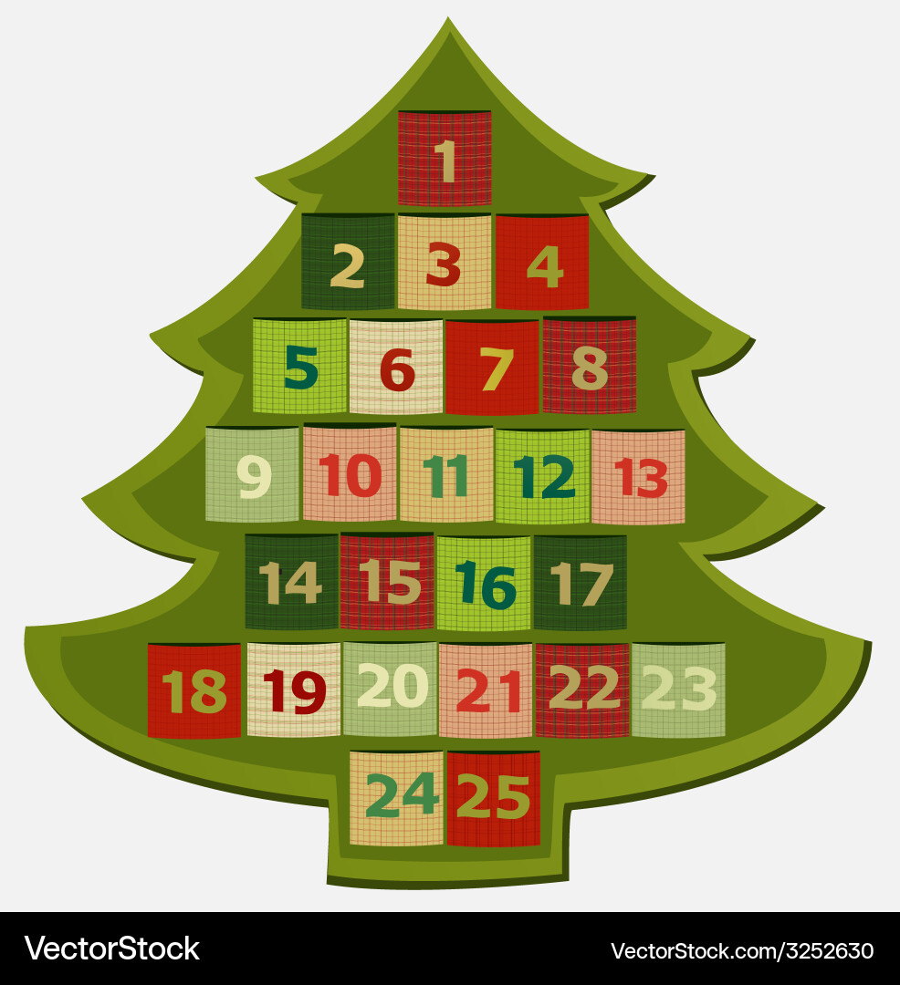 Advent calendar Royalty Free Vector Image - VectorStock