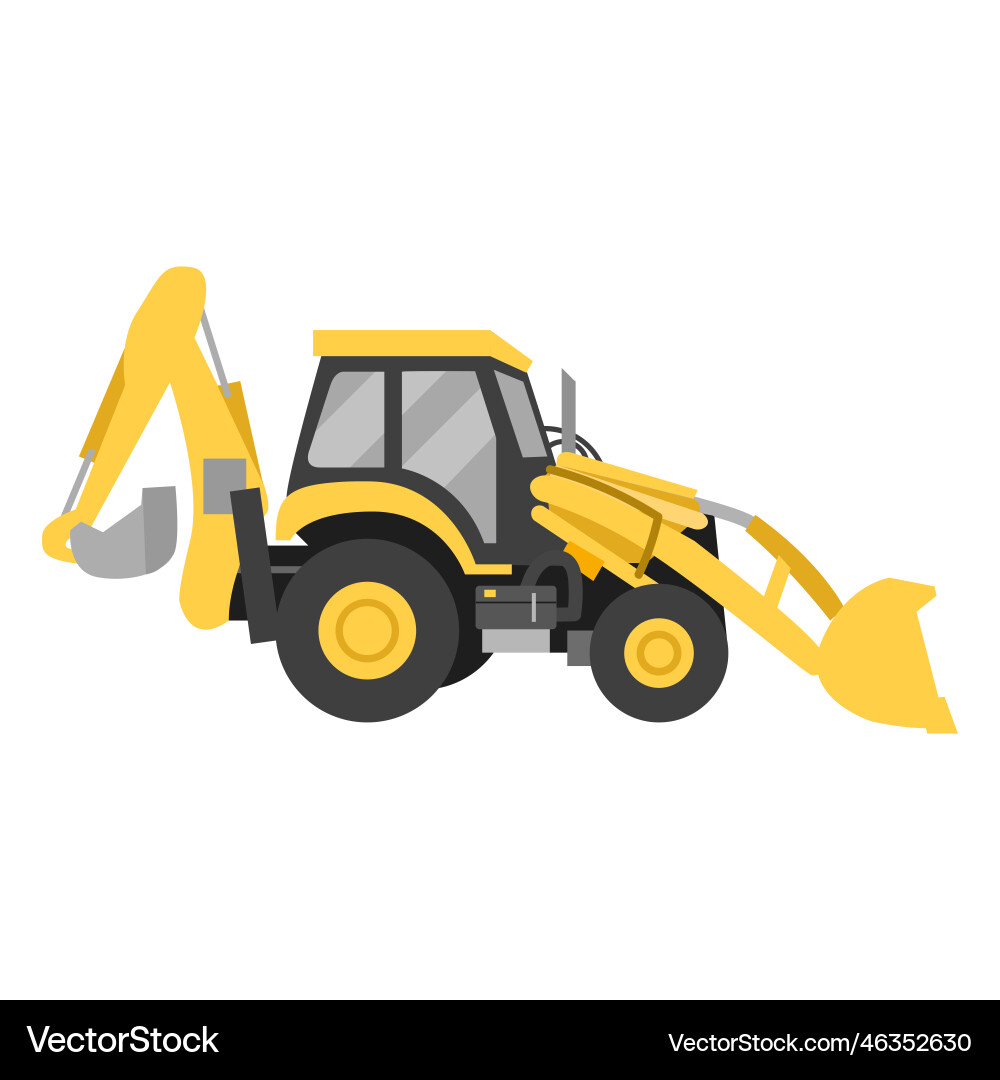 Vector Backhoe Excavator