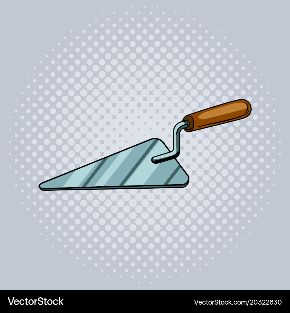 Builder Trowel Pop-Art Lizenzfreies Vektorbild