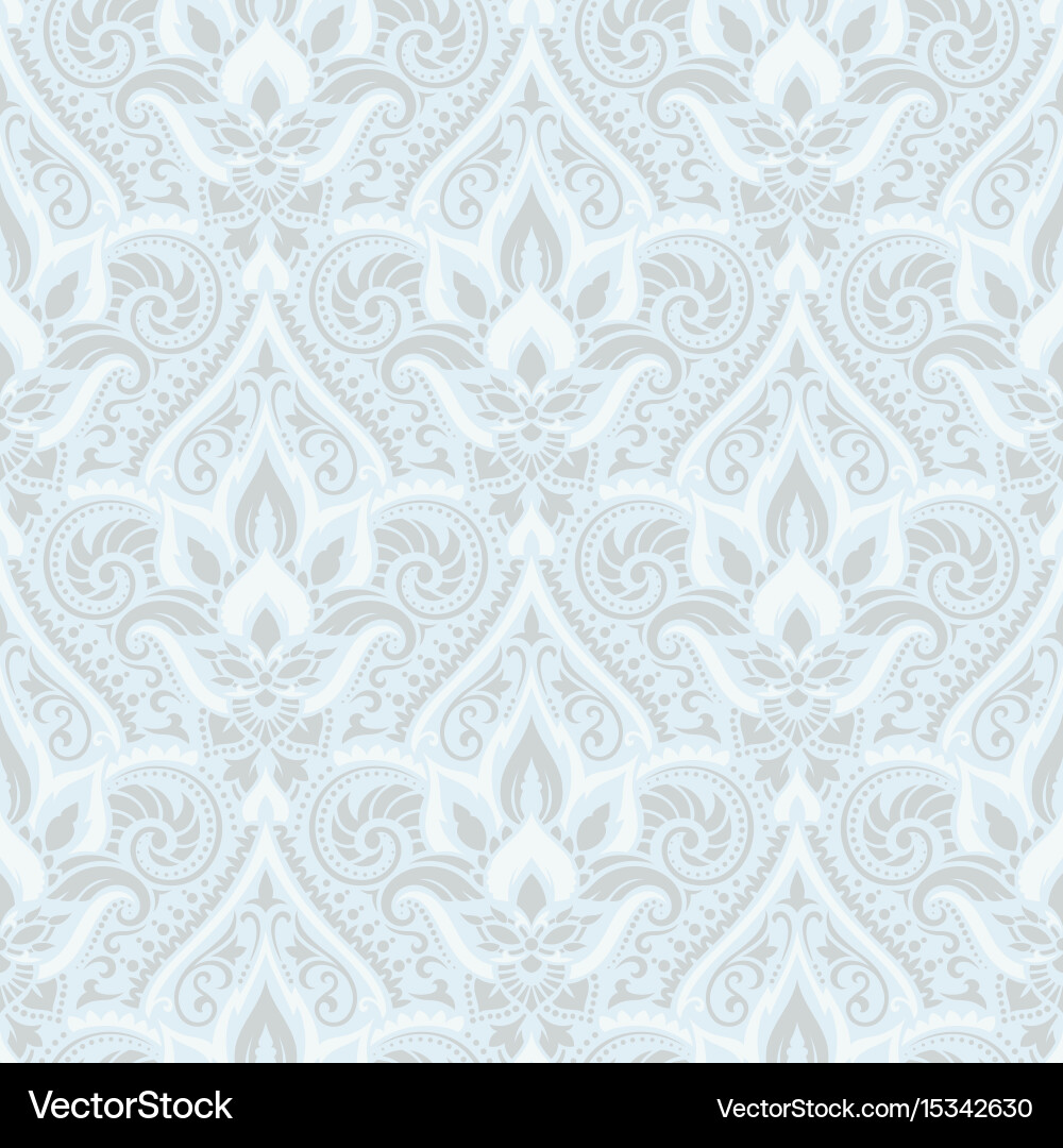 Damask Floral Pattern Royalty Free Vector Image