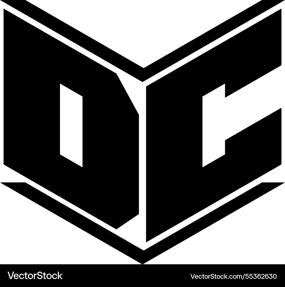 Dc monogram logo with a modern and minimalist Vector Image