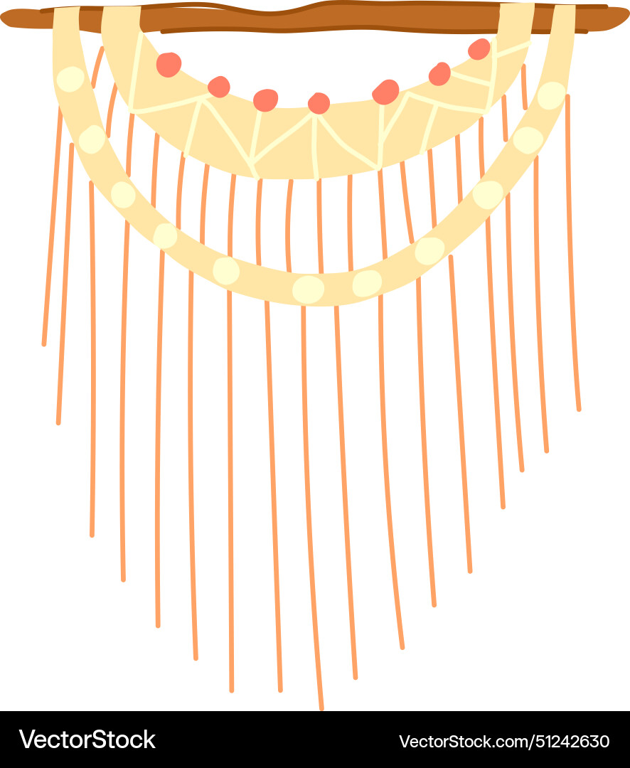 Diy macrame wall hanging cartoon Royalty Free Vector Image
