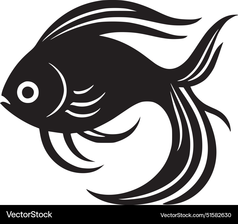 Fish - black and white isolated icon Royalty Free Vector