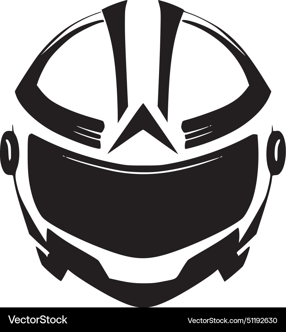 Helmet - minimalist and flat logo Royalty Free Vector Image