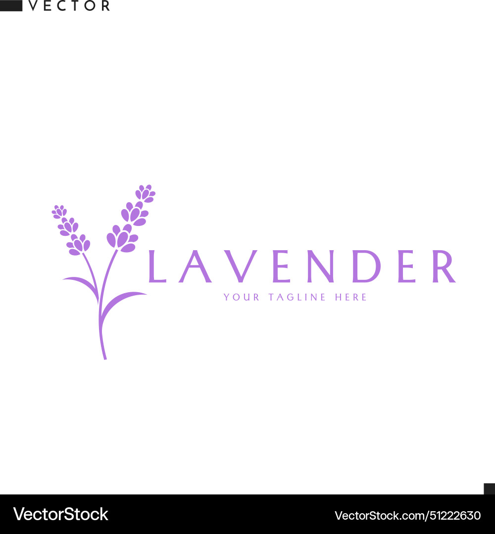 Lavender logo Royalty Free Vector Image - VectorStock