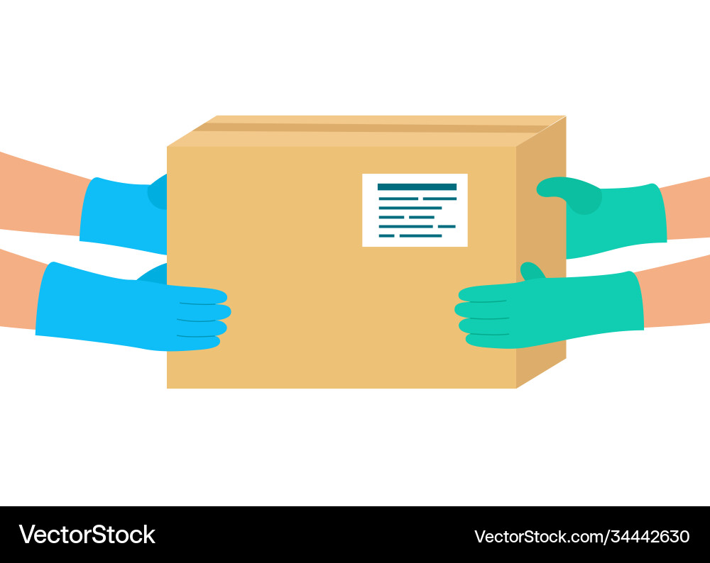 Safe order delivery goods to buyer courier Vector Image