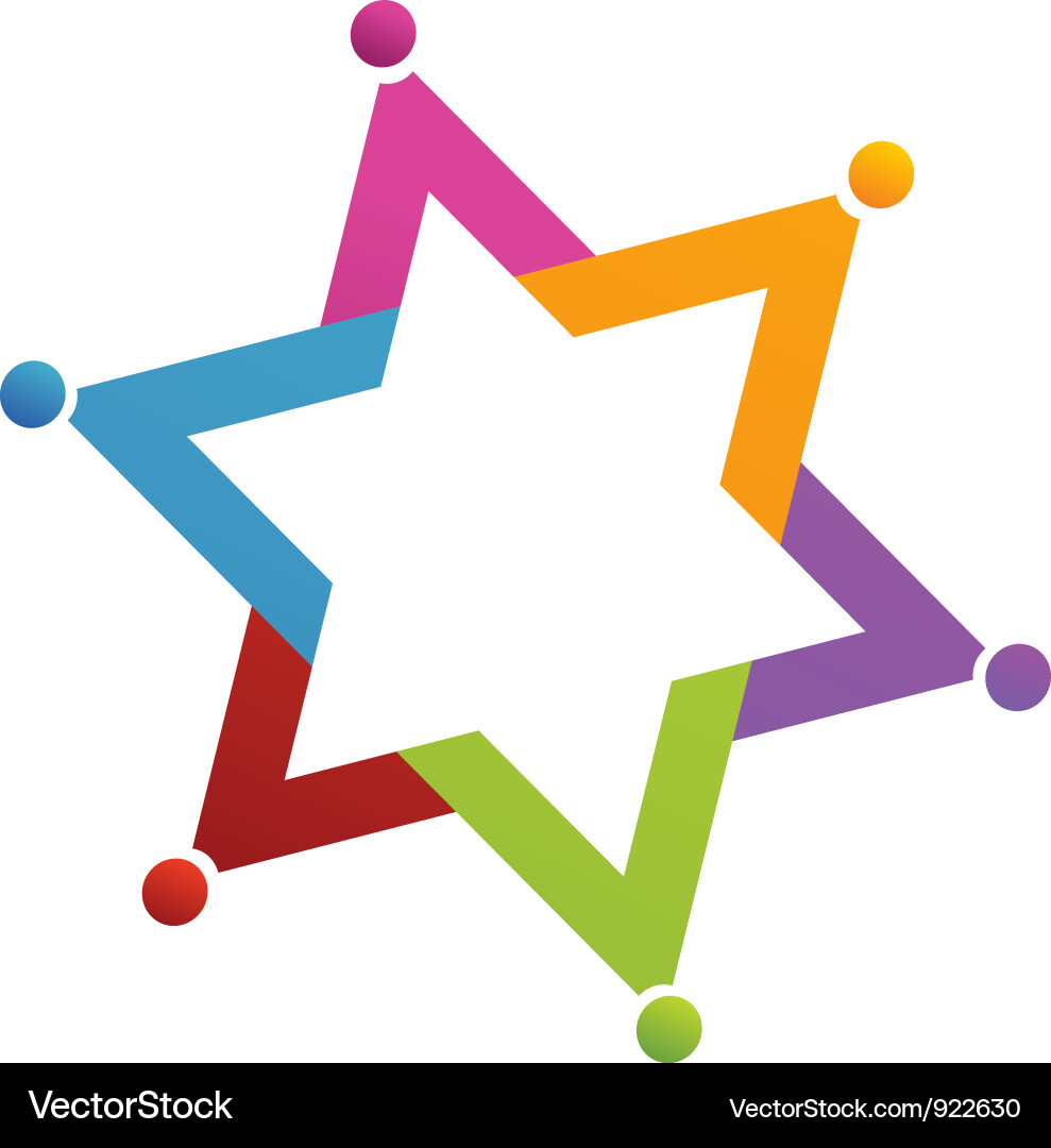 Teamwork & Collaboration Star Royalty Free Vector Image