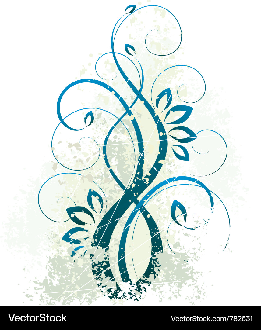 Abstract floral design Royalty Free Vector Image