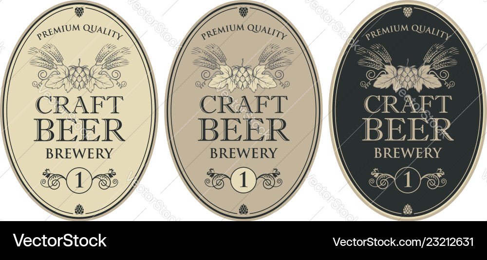 Beer labels set Royalty Free Vector Image - VectorStock
