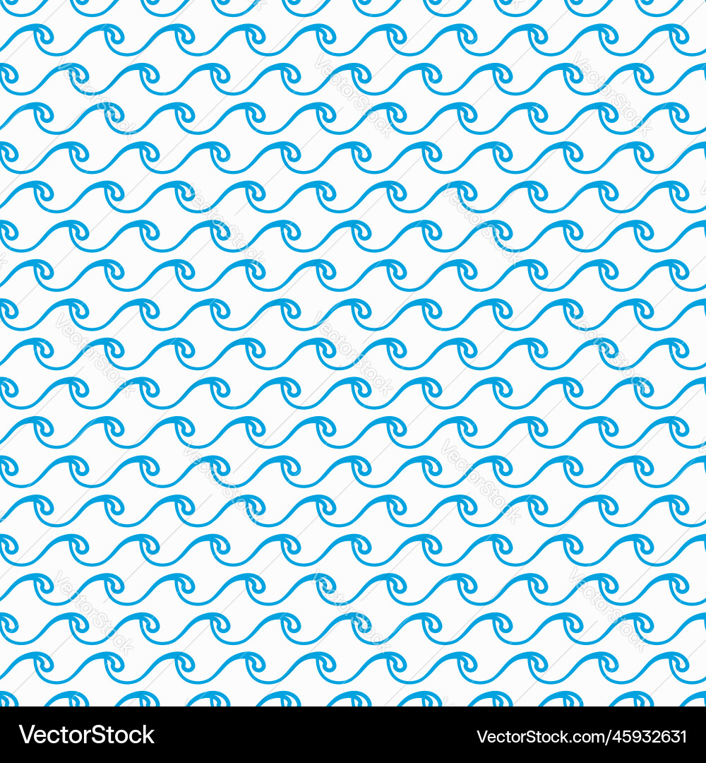 Blue Ocean Wave Pattern Royalty Free Vector Image