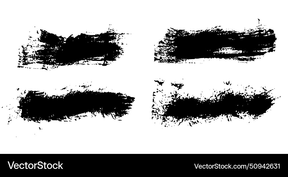 Brush strokes rectangular painted objects Vector Image