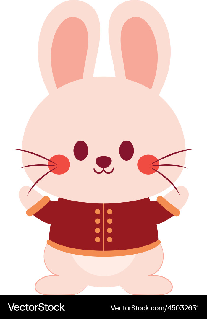 Charming Chinese Rabbit Royalty Free Vector Image