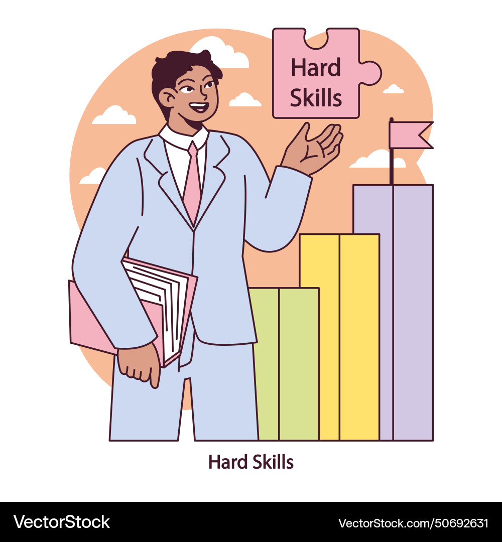 Hard skills showcase Royalty Free Vector Image