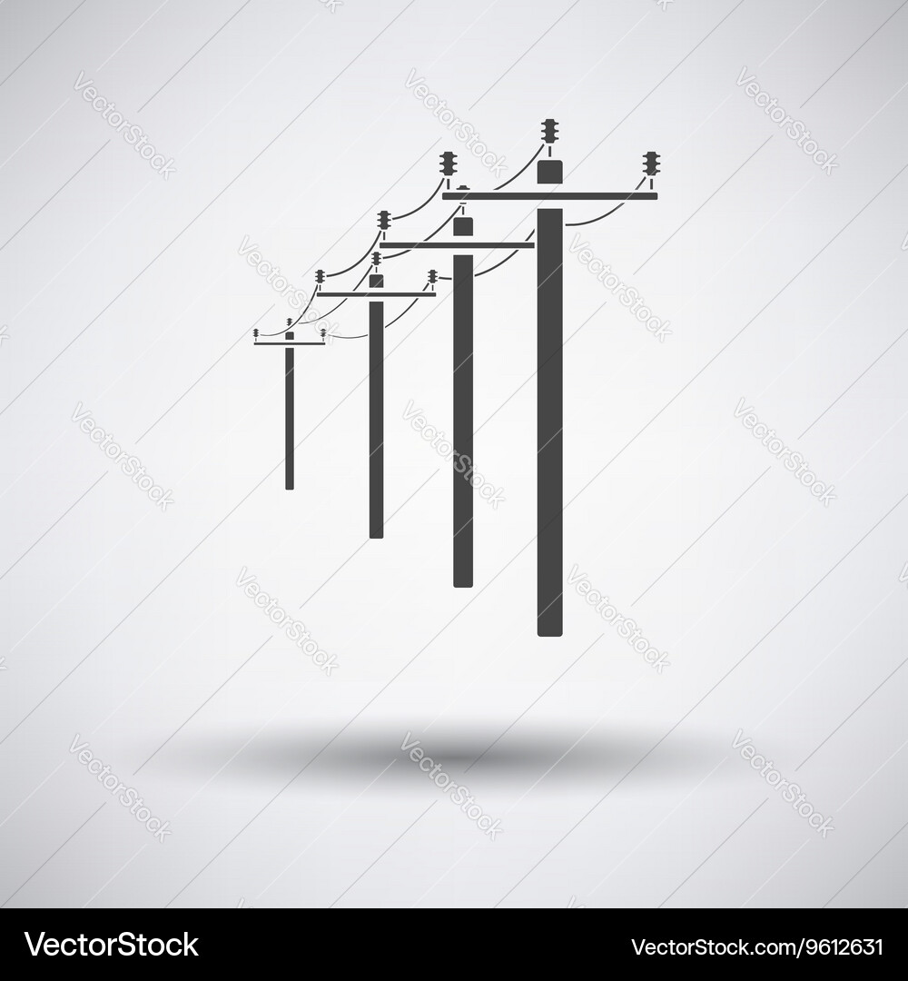 High Voltage Power Lines Icon Royalty Free Vector Image