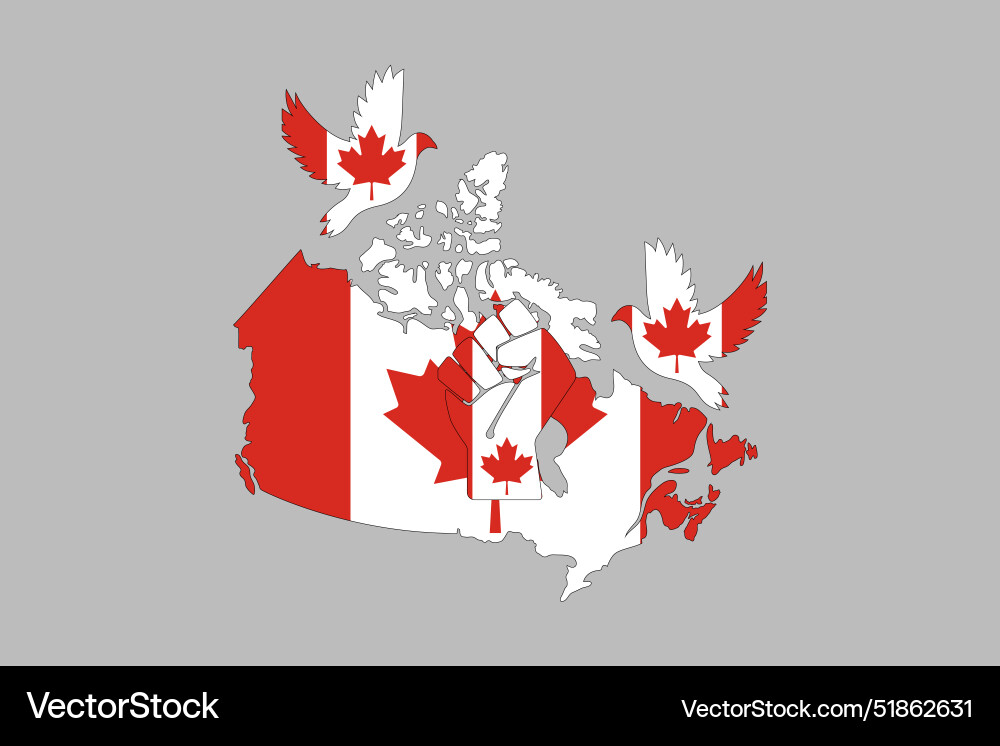 Map of the canada Royalty Free Vector Image - VectorStock