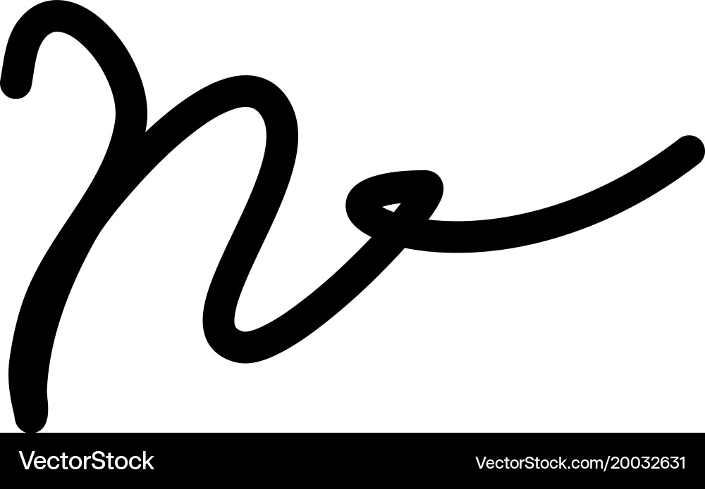 N letter signature logo Royalty Free Vector Image
