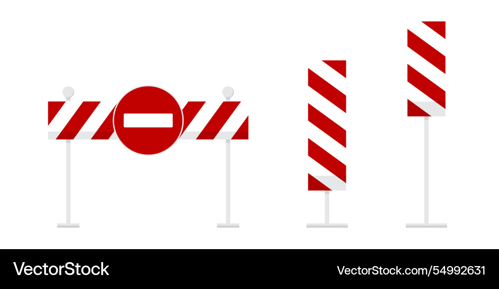 Roadblock equipment with caution tape and barriers