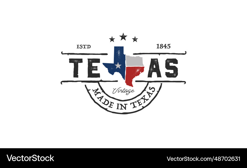 Texas logo graphic design template Royalty Free Vector Image