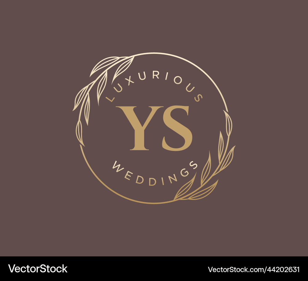Ys initials letter wedding monogram logos Vector Image