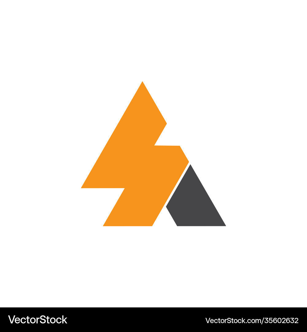 Abstract letter sa thunder geometric logo Vector Image