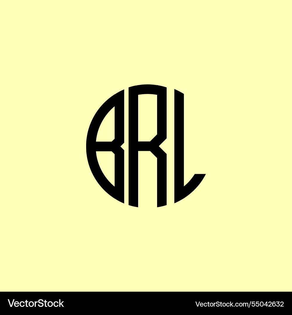 Creative rounded initial letters brl logo Vector Image