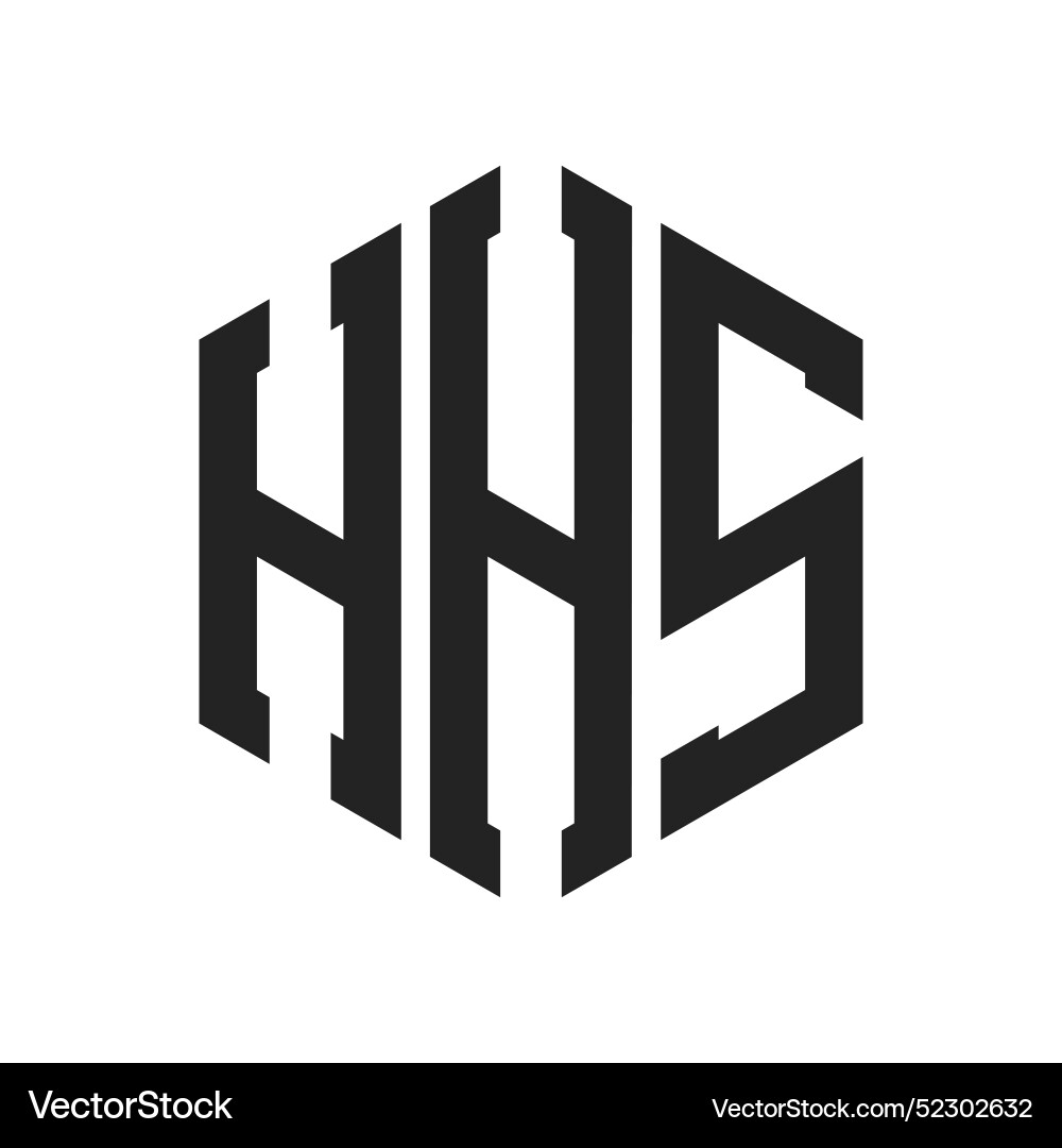 Hhs logo design initial letter monogram Royalty Free Vector