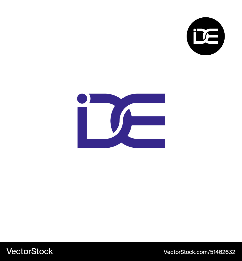 Ide logo letter monogram design Royalty Free Vector Image