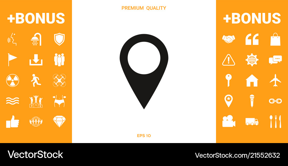 Map pointer icon Royalty Free Vector Image - VectorStock