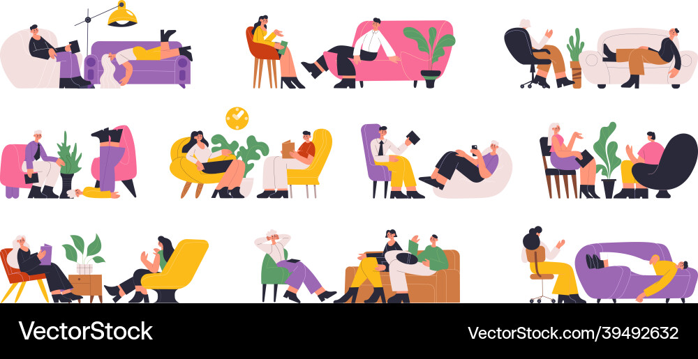 Therapy Session - Support & Consultation Vector Image