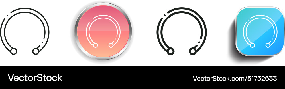 Bangle icon thin linear regular and button style Vector Image