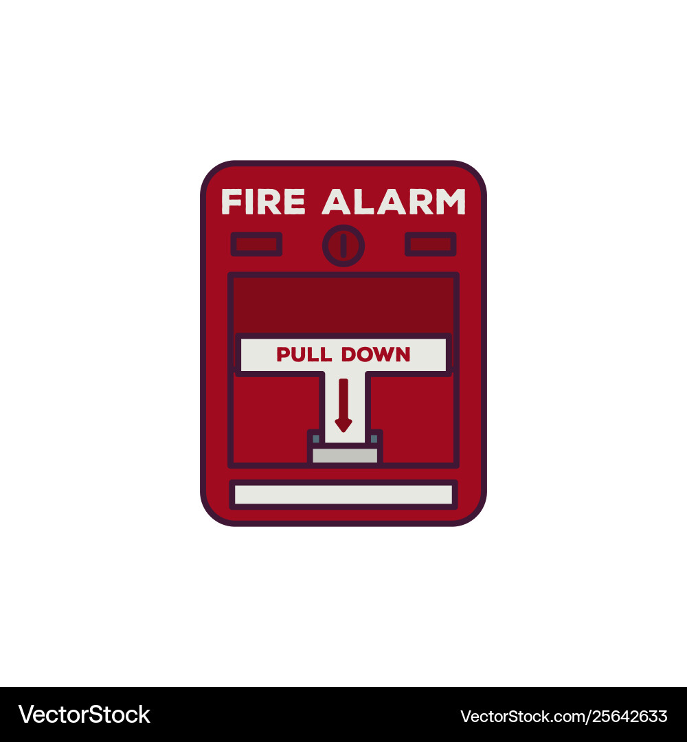 Fire alarm line Royalty Free Vector Image - VectorStock