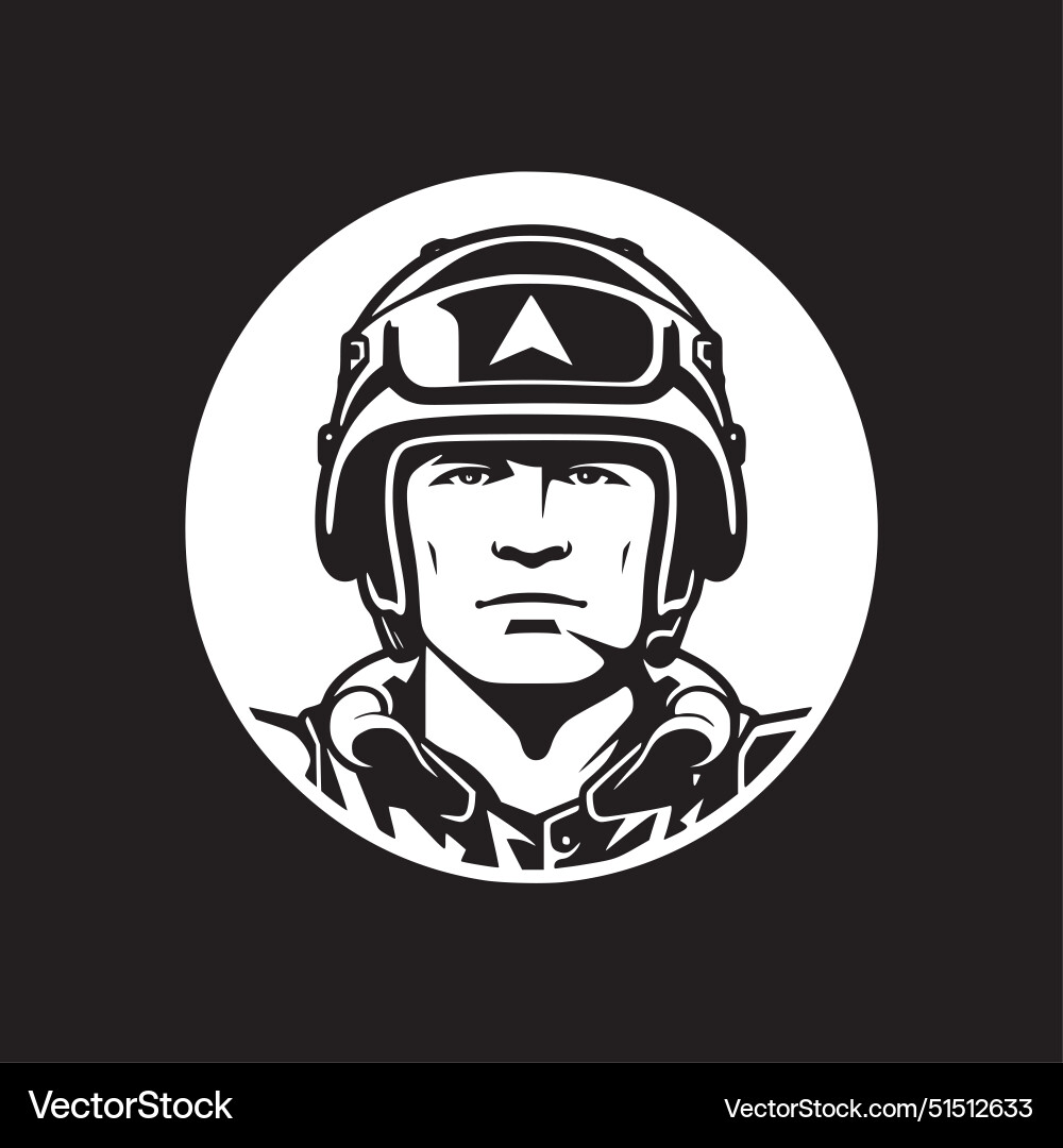 Military - minimalist and simple silhouette Vector Image