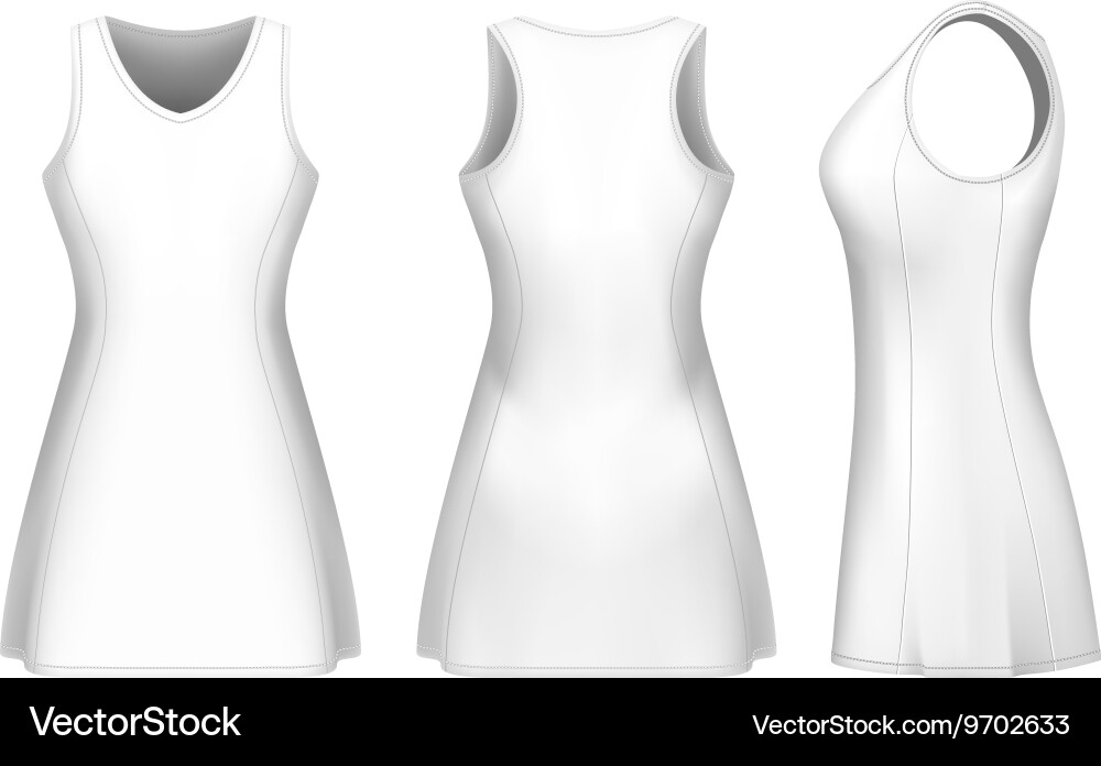 Netball Dress Template Royalty Free Vector Image