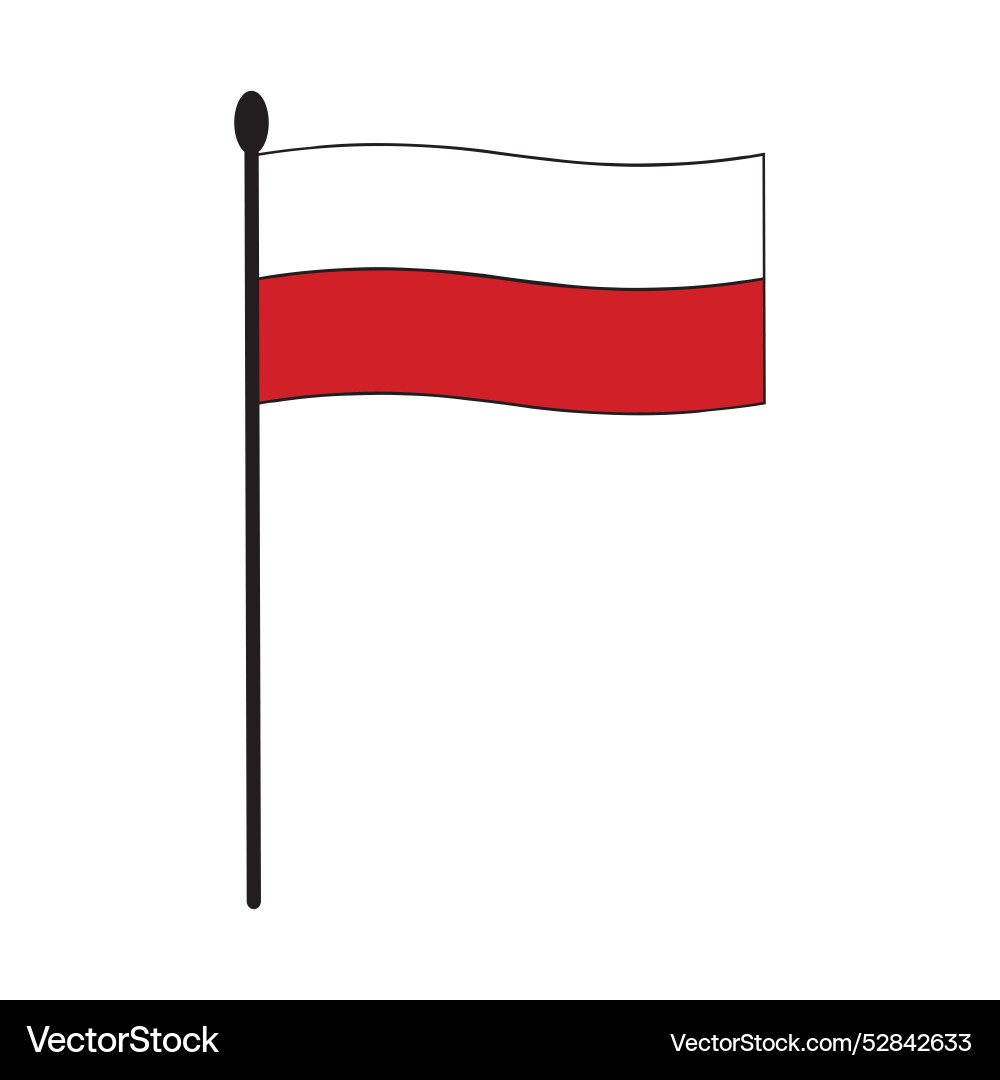 Poland flag icon image Royalty Free Vector Image