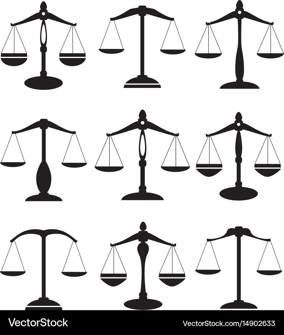 Scale of justice Royalty Free Vector Image - VectorStock