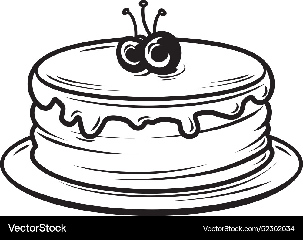 Cakes graphic delights cake creations showcase Vector Image